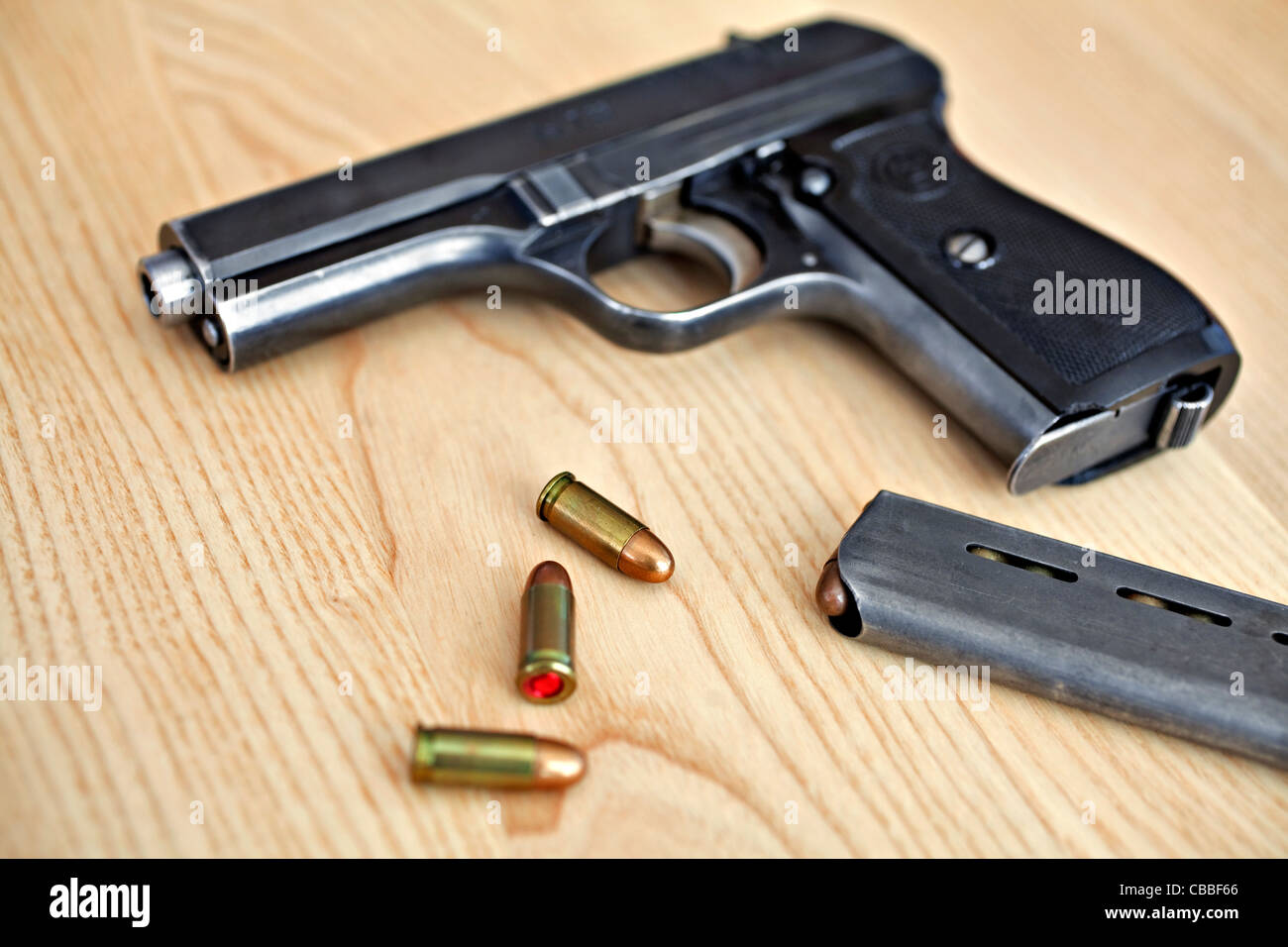 Gun, pistol, caliber, calibre, gauge 7,65, bullets. (CTK Photo/Josef ...