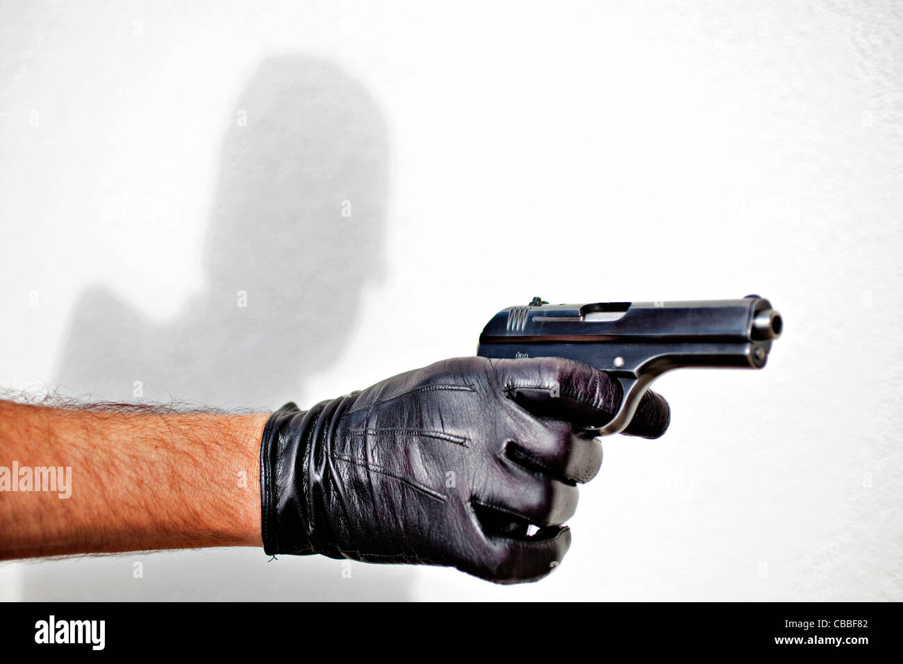 Pointed gun, pistol, caliber, calibre, gauge 7,65. (CTK Photo/Josef ...