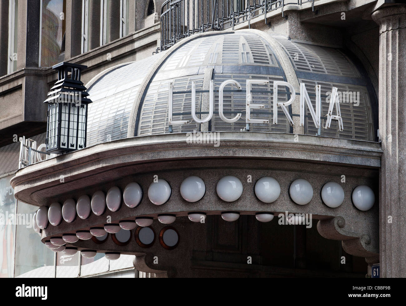 Lucerna Palace in Prague, Czech Republic on Apr. 5, 2011. Lucerna ...