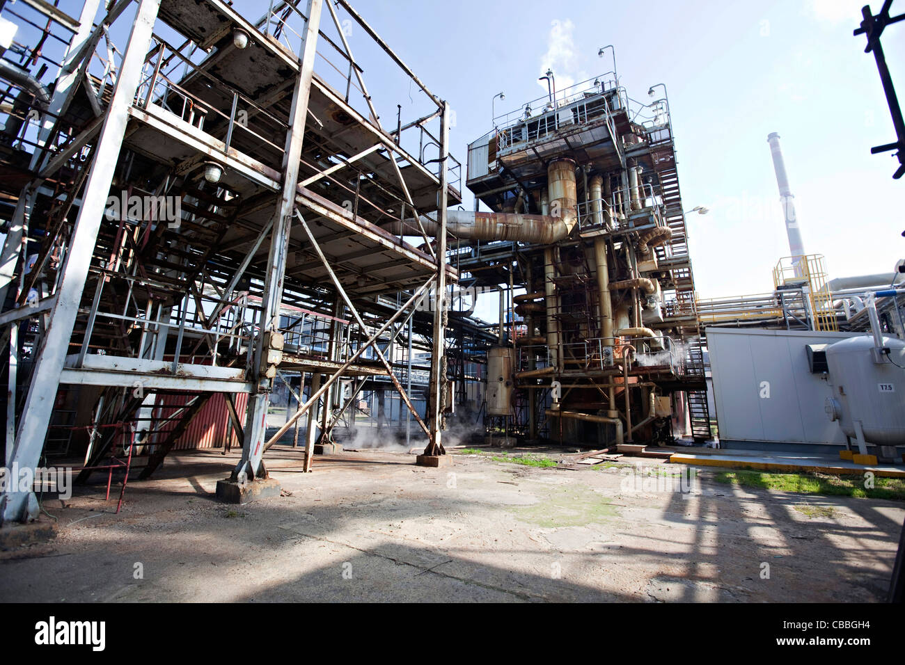 Old production facility for Sulfur dioxide production at the chemical ...