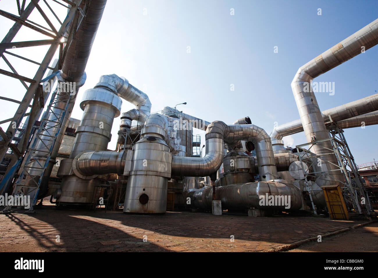 Production of Sulfuric acid (H2SO4) at chemical factory Spolana a.s ...