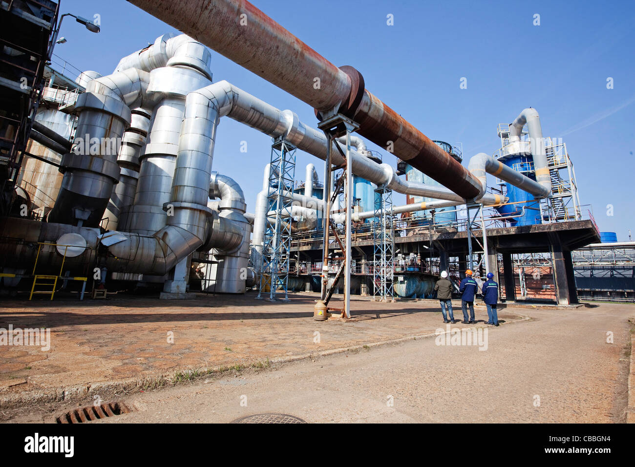 Production of Sulfuric acid (H2SO4) at chemical factory Spolana a.s ...