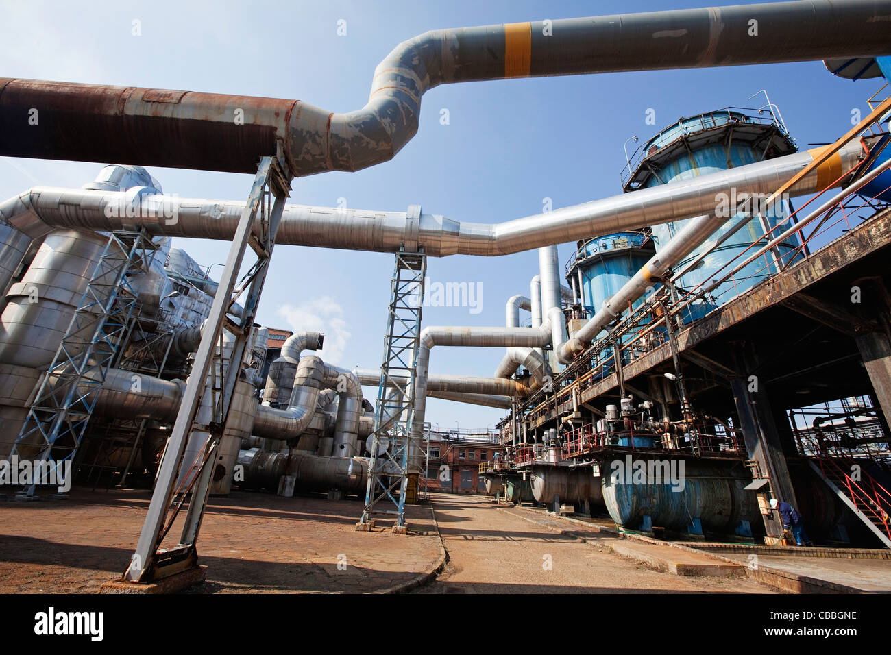 Production of Sulfuric acid (H2SO4) at chemical factory Spolana a.s ...