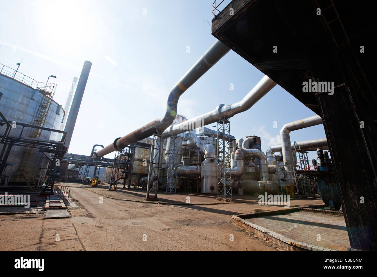 Production of Sulfuric acid (H2SO4) at chemical factory Spolana a.s ...