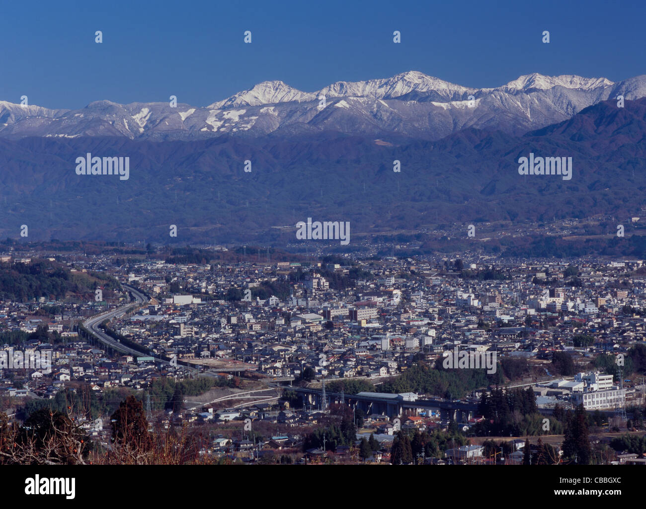 Iida City And South Alps, Iida, Nagano, Japan Stock Photo - Alamy