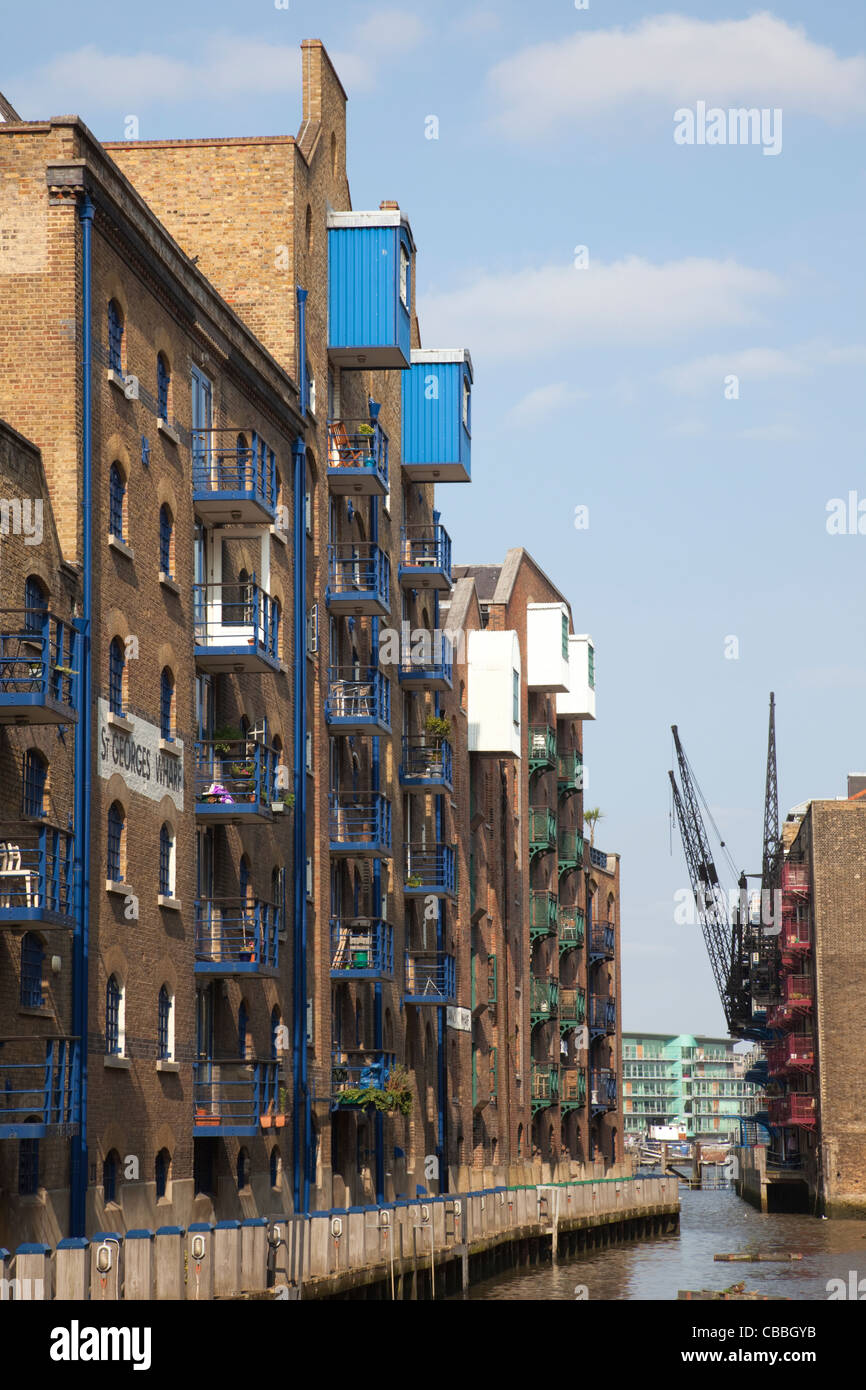England, London, Southwark, St.Saviours Dock Riverside Apartments Stock ...