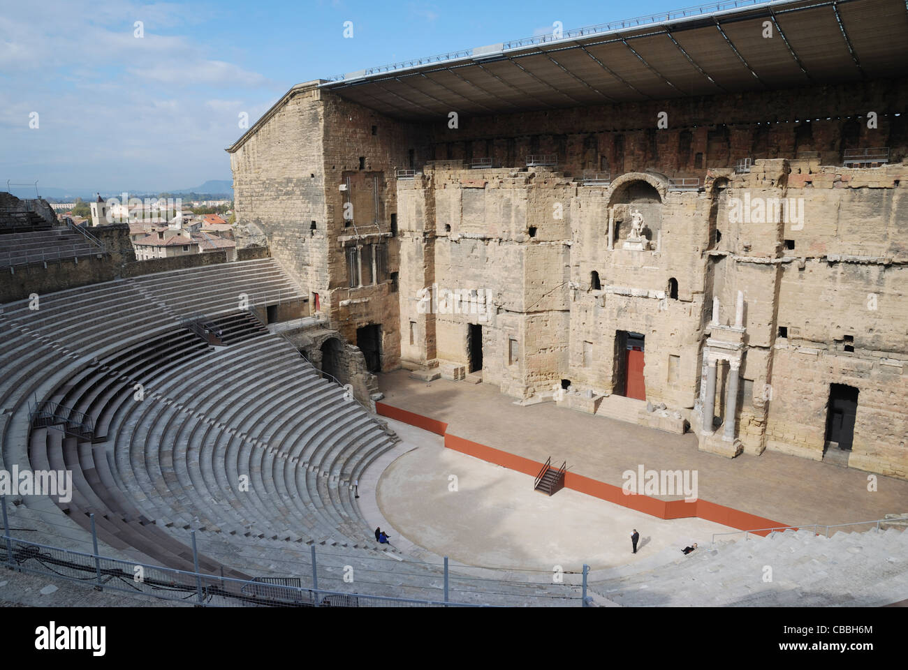 The Roman amphitheatre at Orange, Vaucluse, Provence, France Stock ...