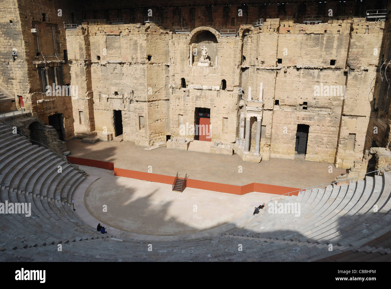 The Roman amphitheatre at Orange, Vaucluse, Provence, France Stock ...