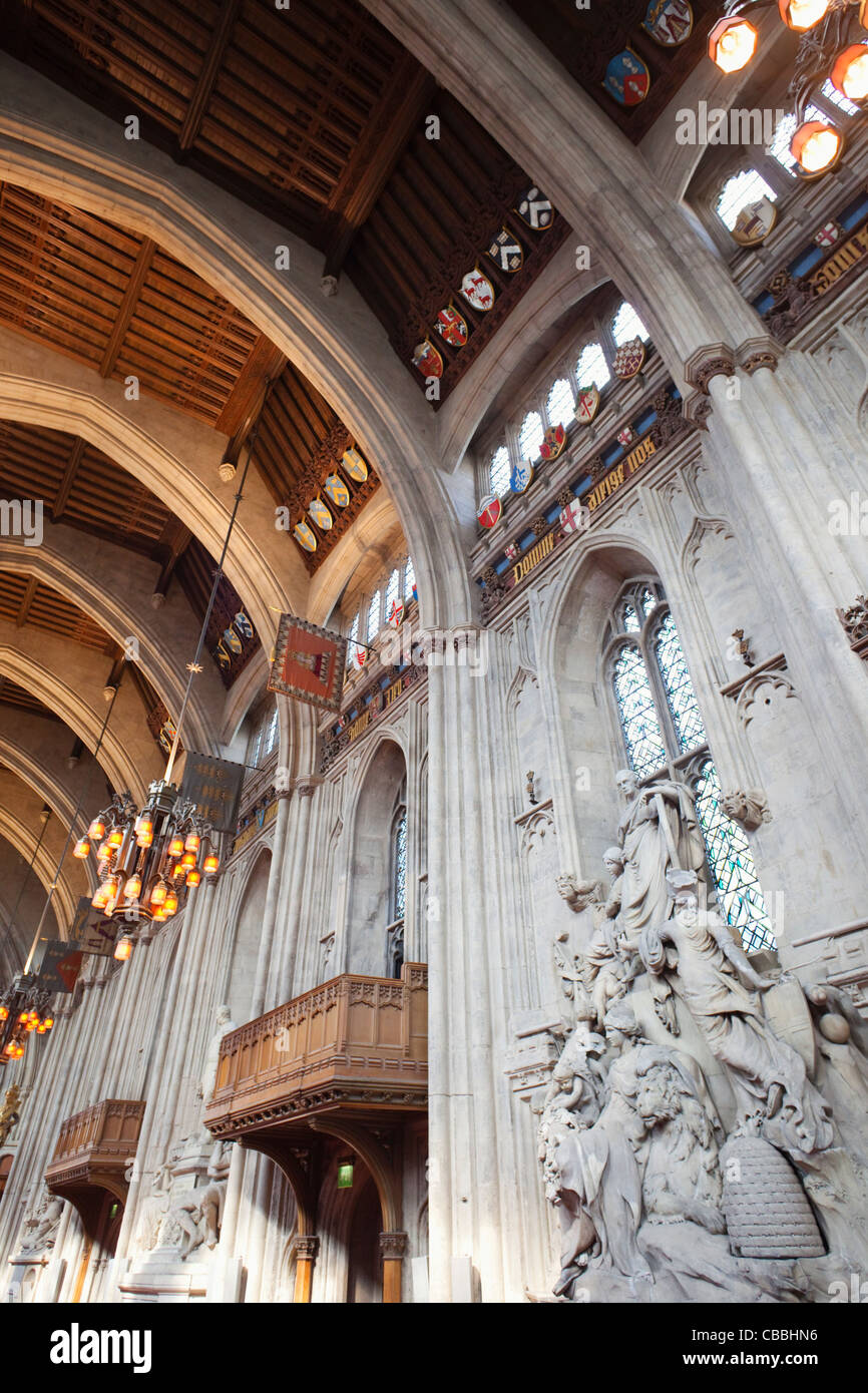 England, London, The City of London, Guildhall, The Great Hall Stock ...