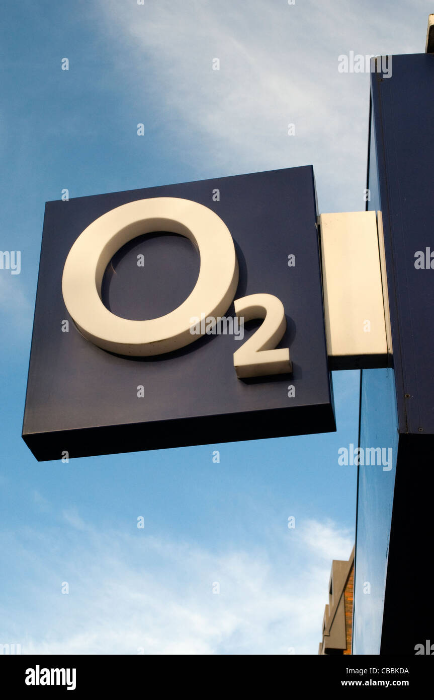 An O2 store sign, UK Stock Photo - Alamy