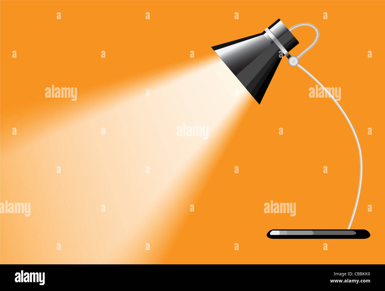 illustrations of desk lamp with light rays Stock Photo - Alamy