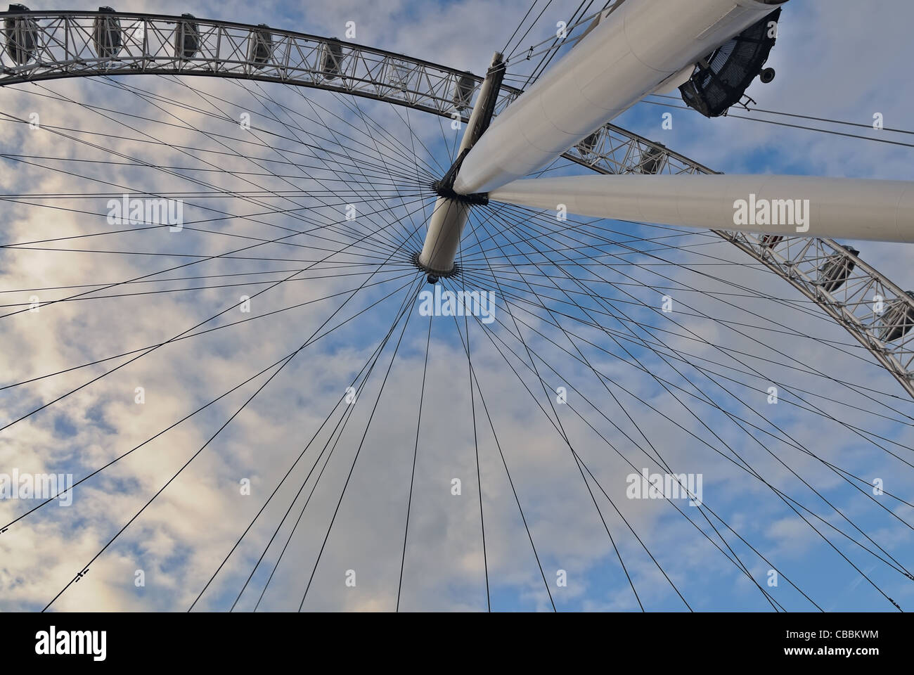 London: London Eye on blue sky background Stock Photo - Alamy