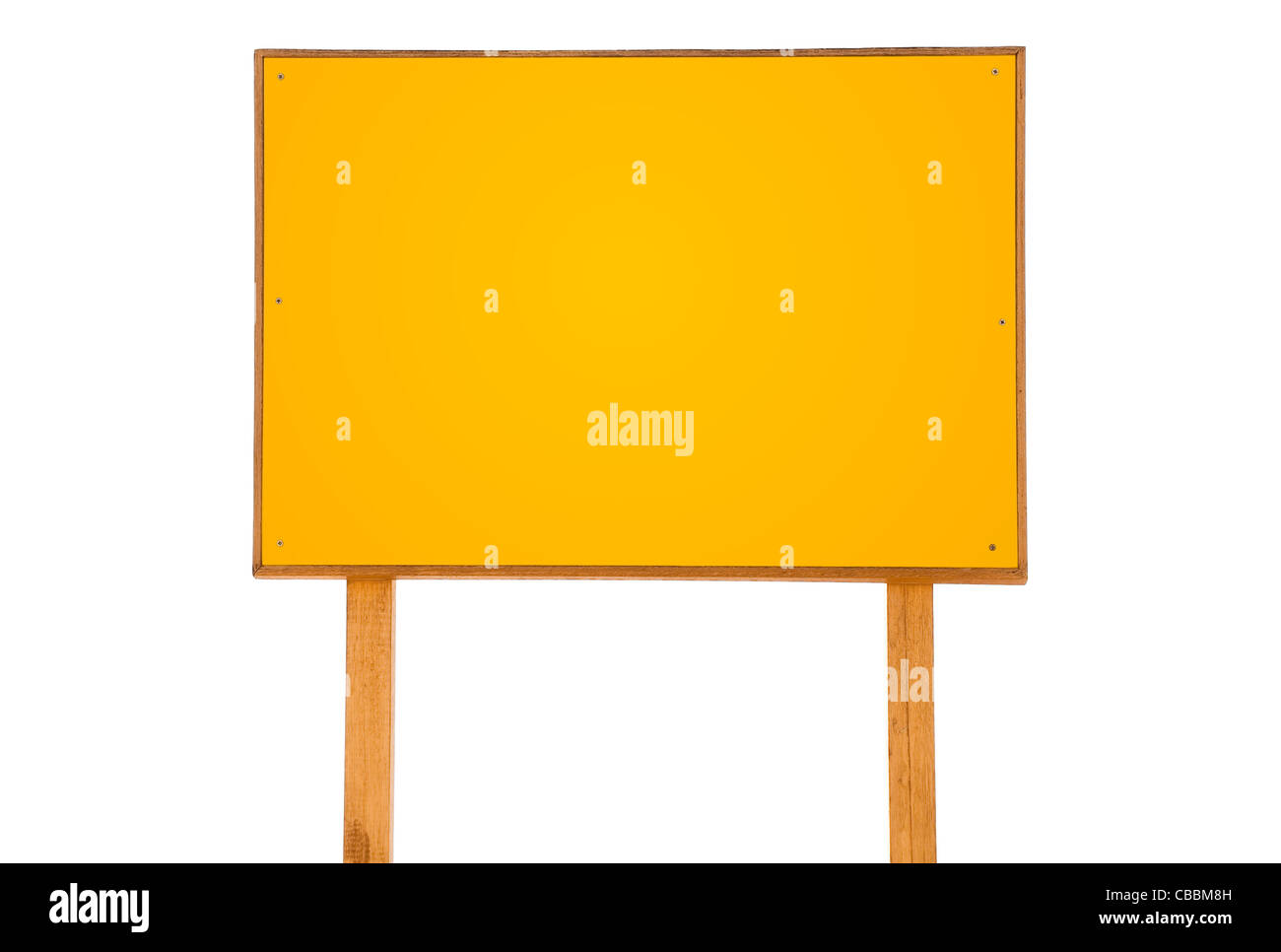 yellow wooden sign isolated on white background ready to carry any ...
