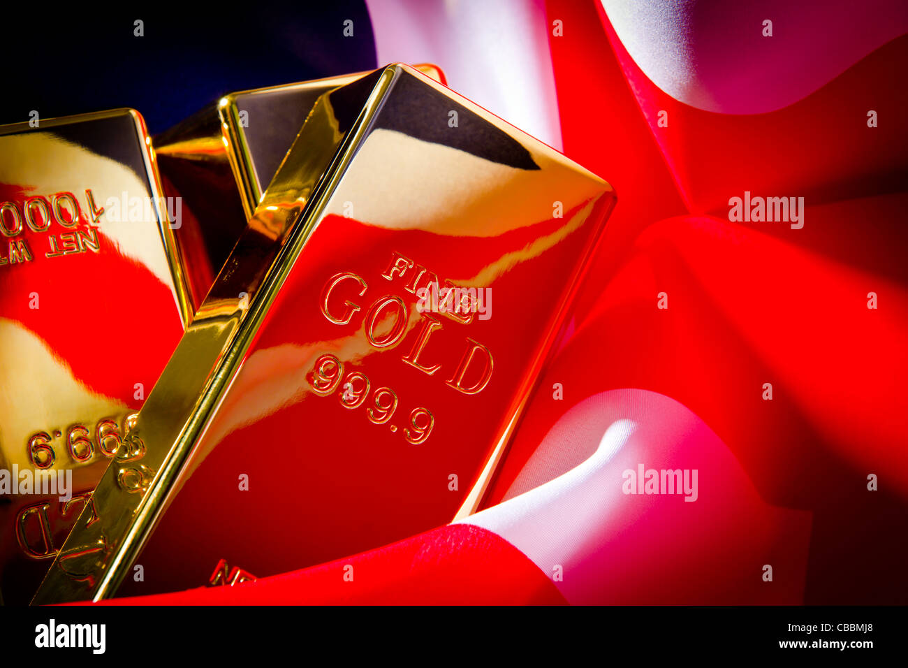 British gold bullion flag hi-res stock photography and images - Alamy
