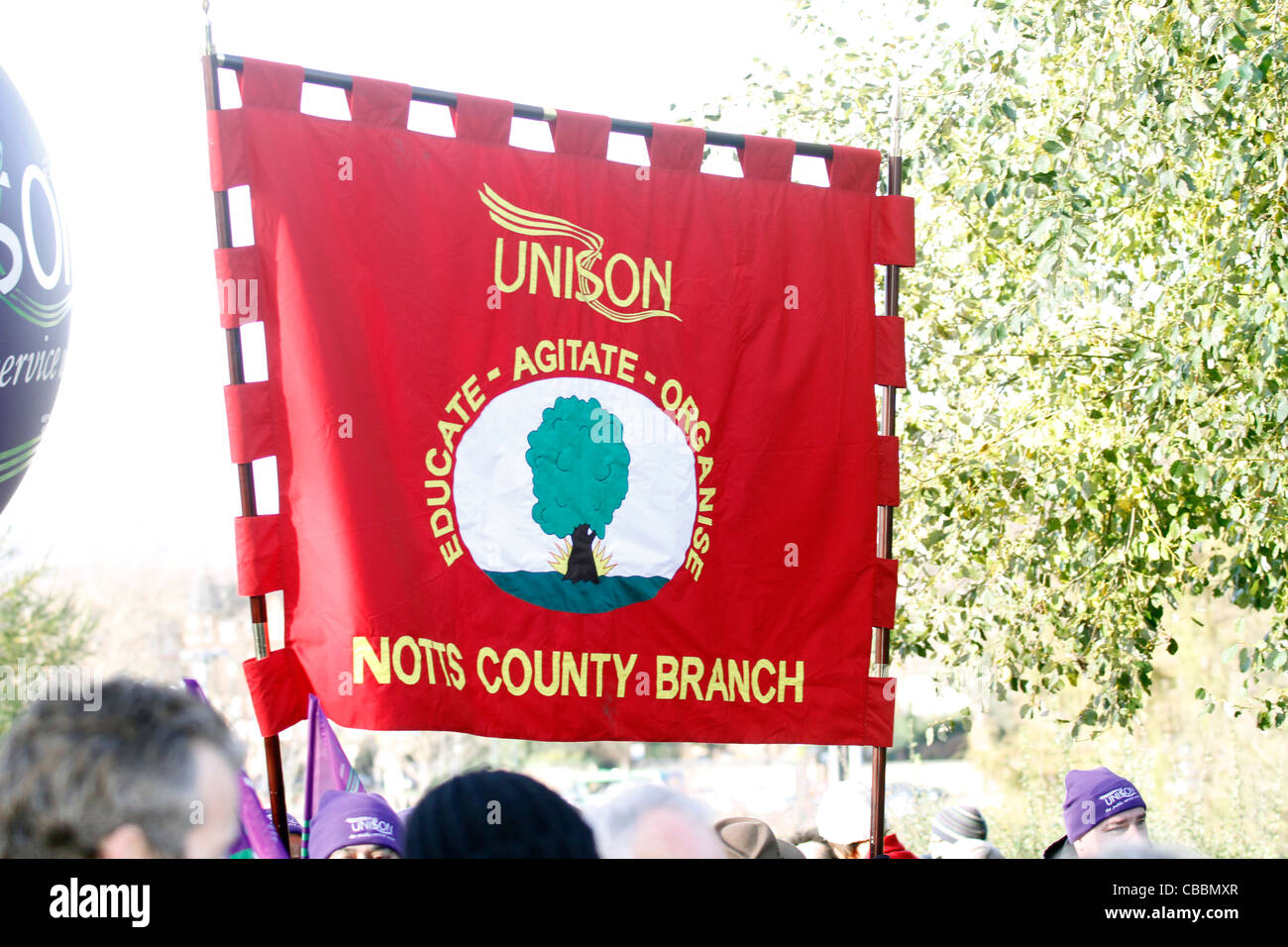 Unison banner The March from the Recreation ground to the Albert Hall ...