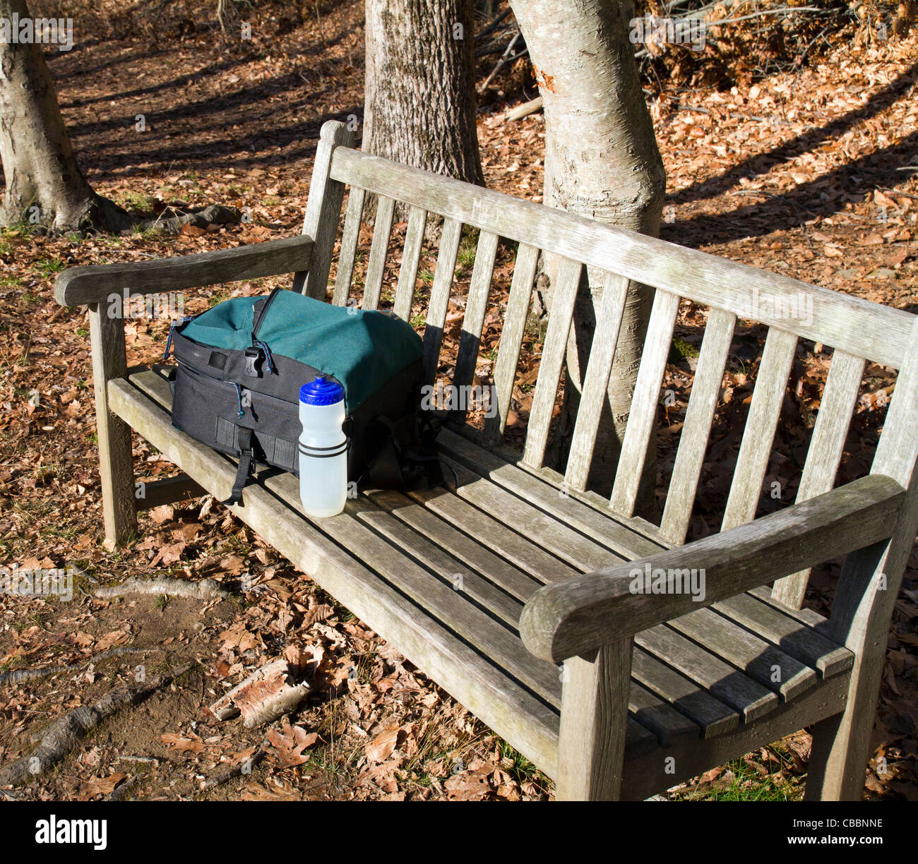 Backpack bench hi-res stock photography and images - Alamy