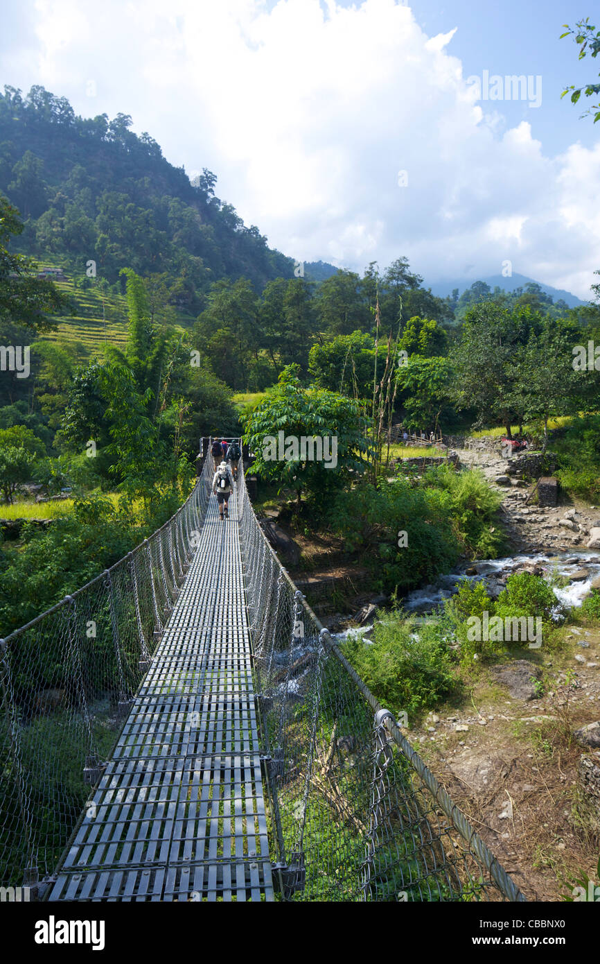 Bridge birethanti nepal hi-res stock photography and images - Alamy