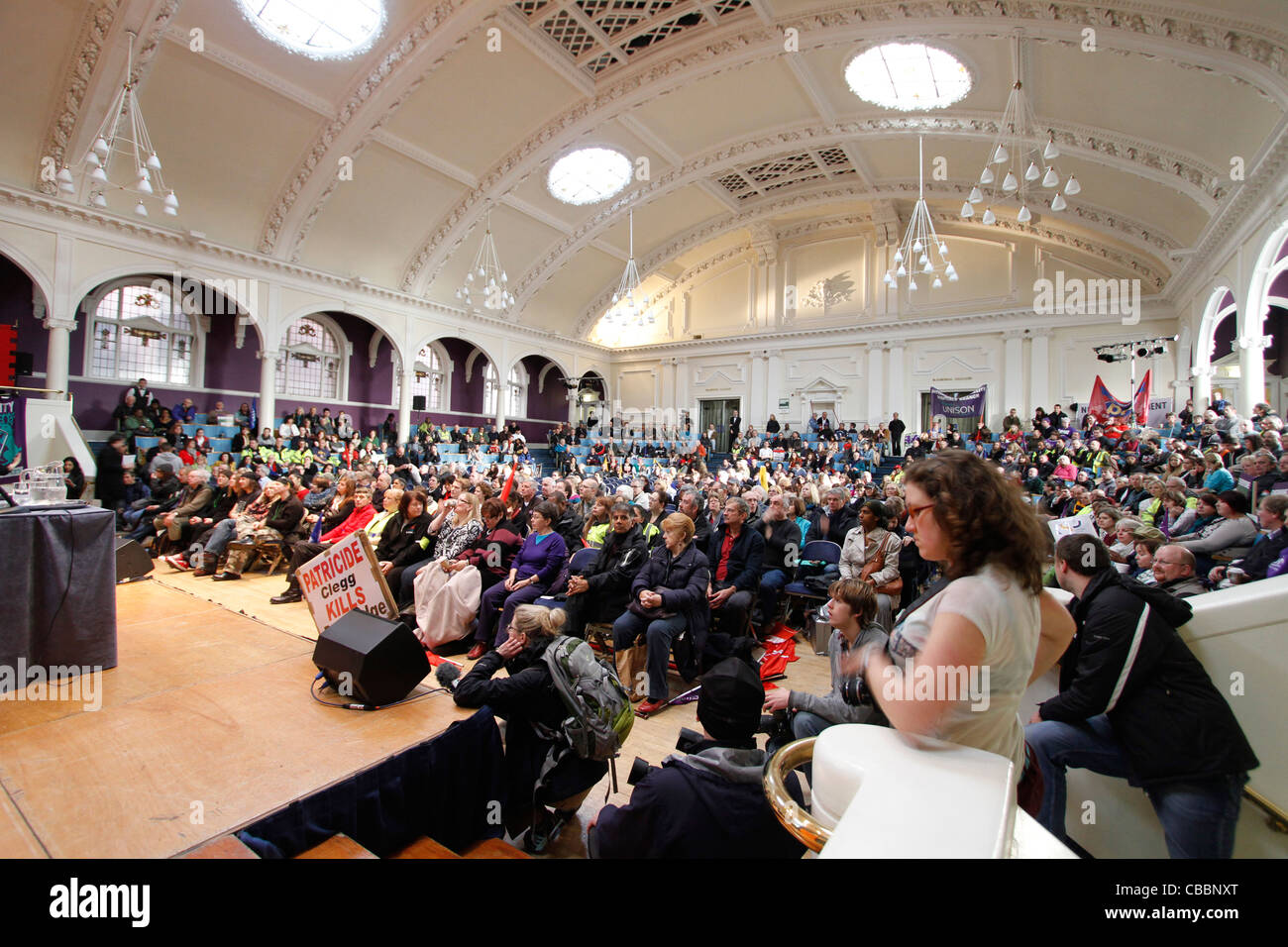 The rally at the Albert Hall after the March from the Recreation ground ...