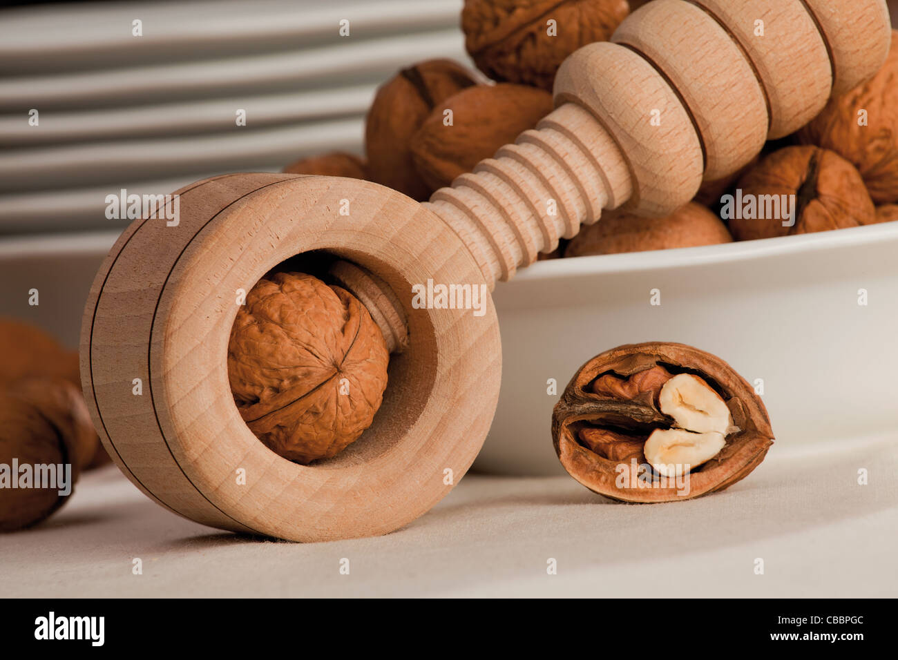 nutcracker and walnuts Stock Photo - Alamy