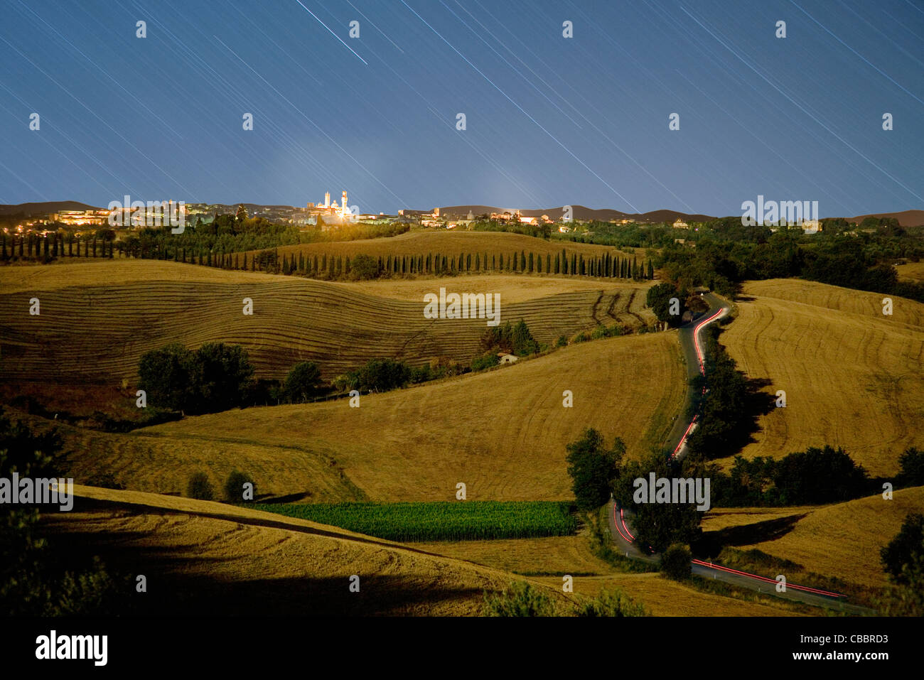 Time lapse of rural hills and night sky Stock Photo - Alamy