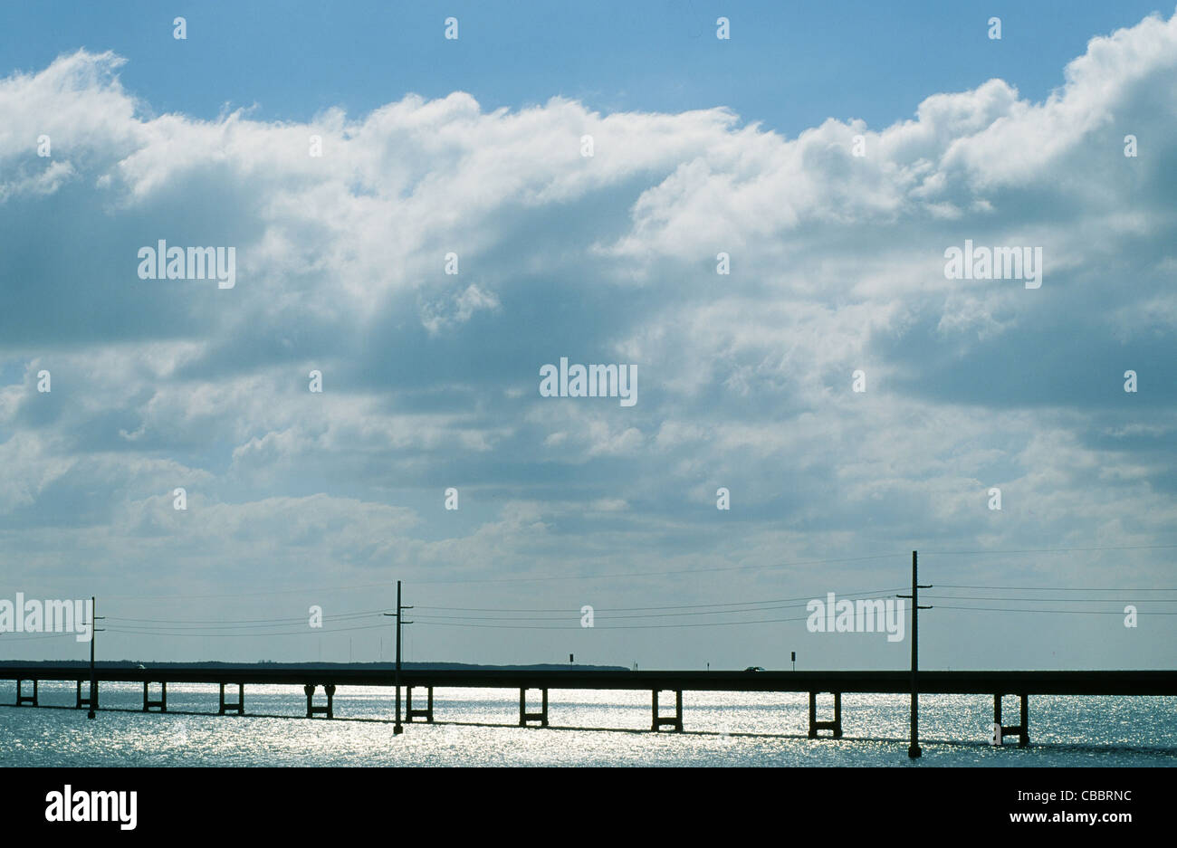 The famous Seven Miles Bridge of the Overseas Highway US 1 linking Key ...