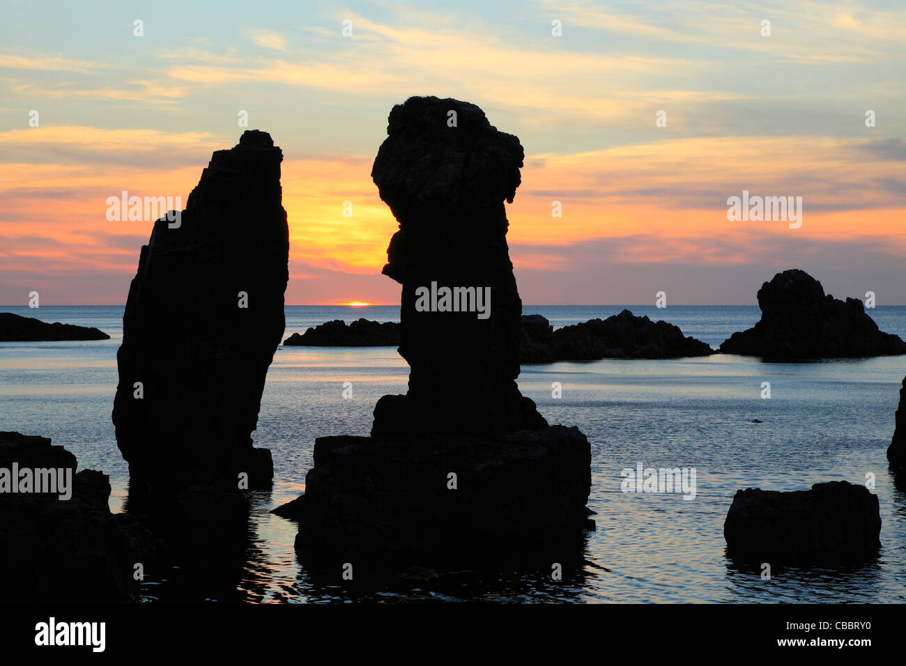 Evening View of Oumijima Island, Nagato, Yamaguchi, Japan Stock Photo ...