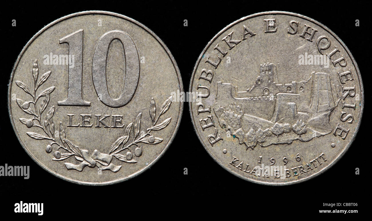 10 Leke coin, Albania, 1996 Stock Photo - Alamy