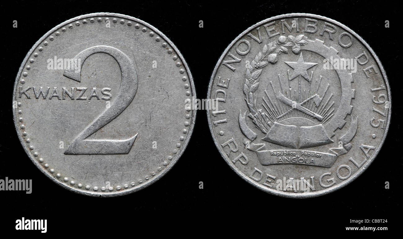 2 Kwanzas coin, Angola, 1975 Stock Photo - Alamy