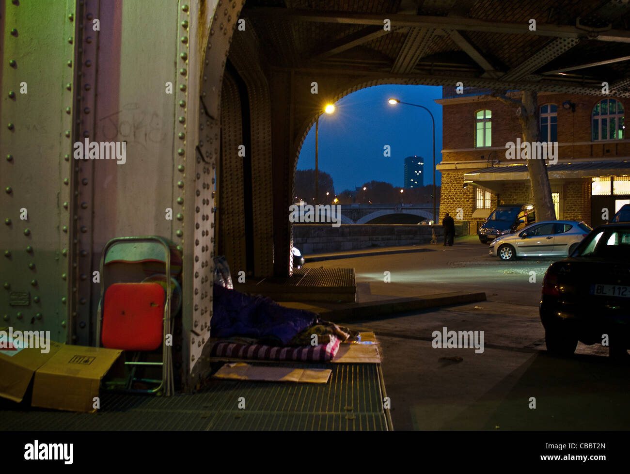 Homeless legal medical institute, "Quai de la Rapee.", SDF of the ...