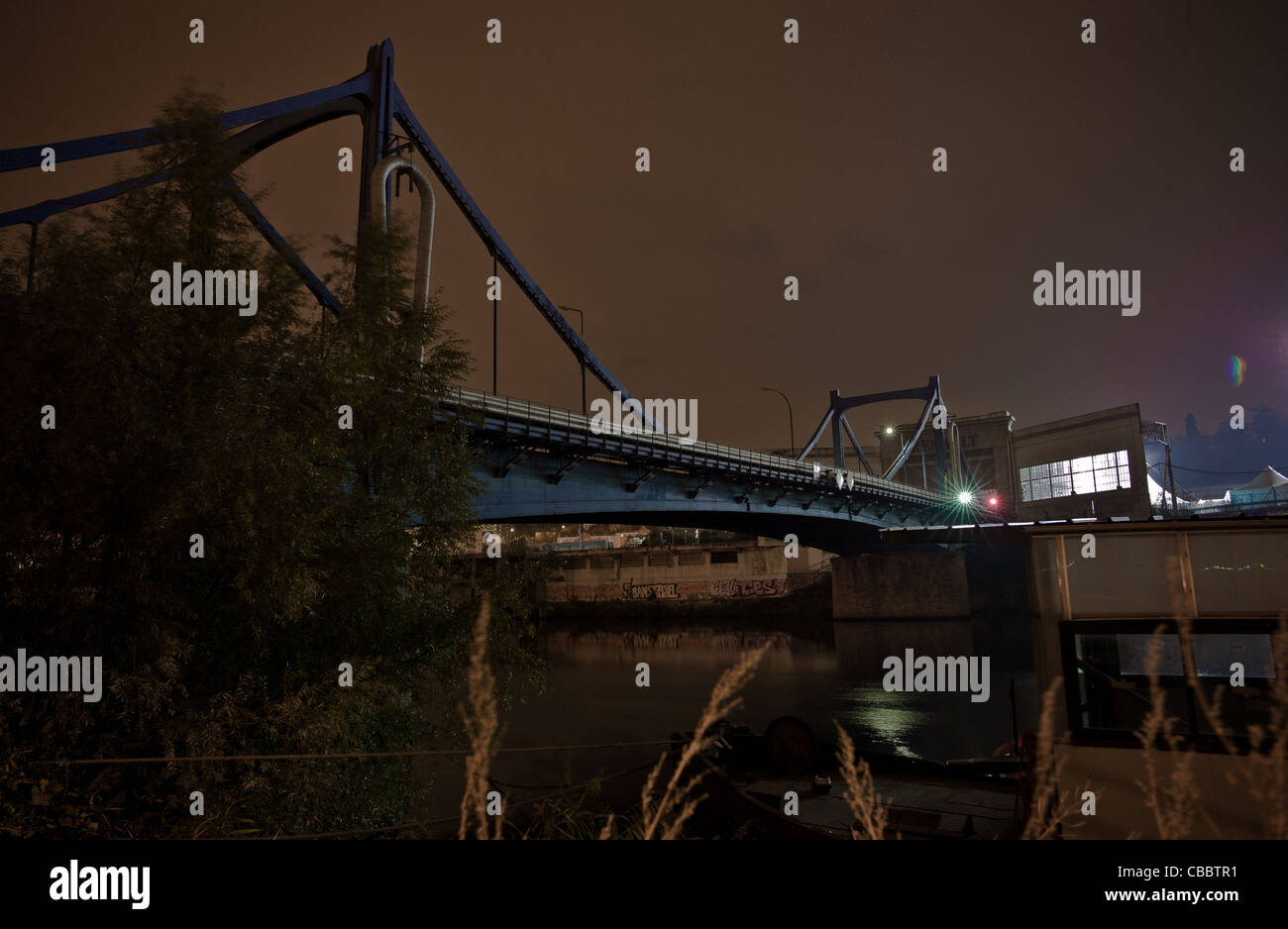 Seguin Island Banks of the Seine ight, Island Bridge night from the ...