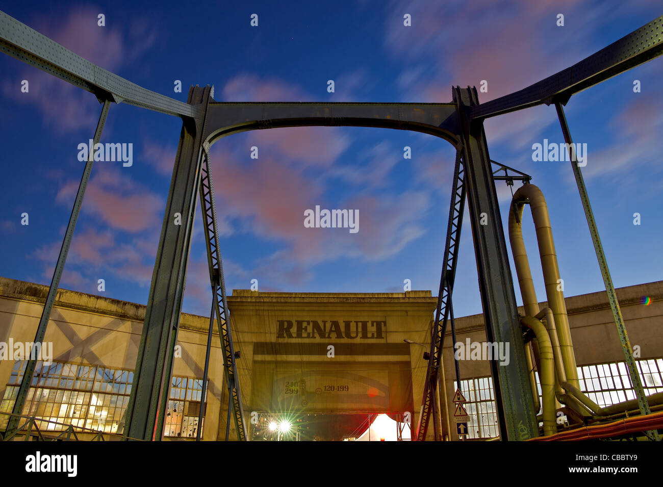The "Bridge Renault" The island of Seguin, Banks of Seine., Sunset ...