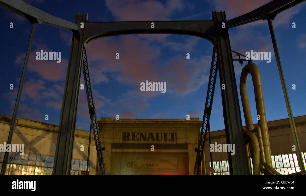 The "Bridge Renault" The island of Seguin, Banks of Seine., Sunset ...