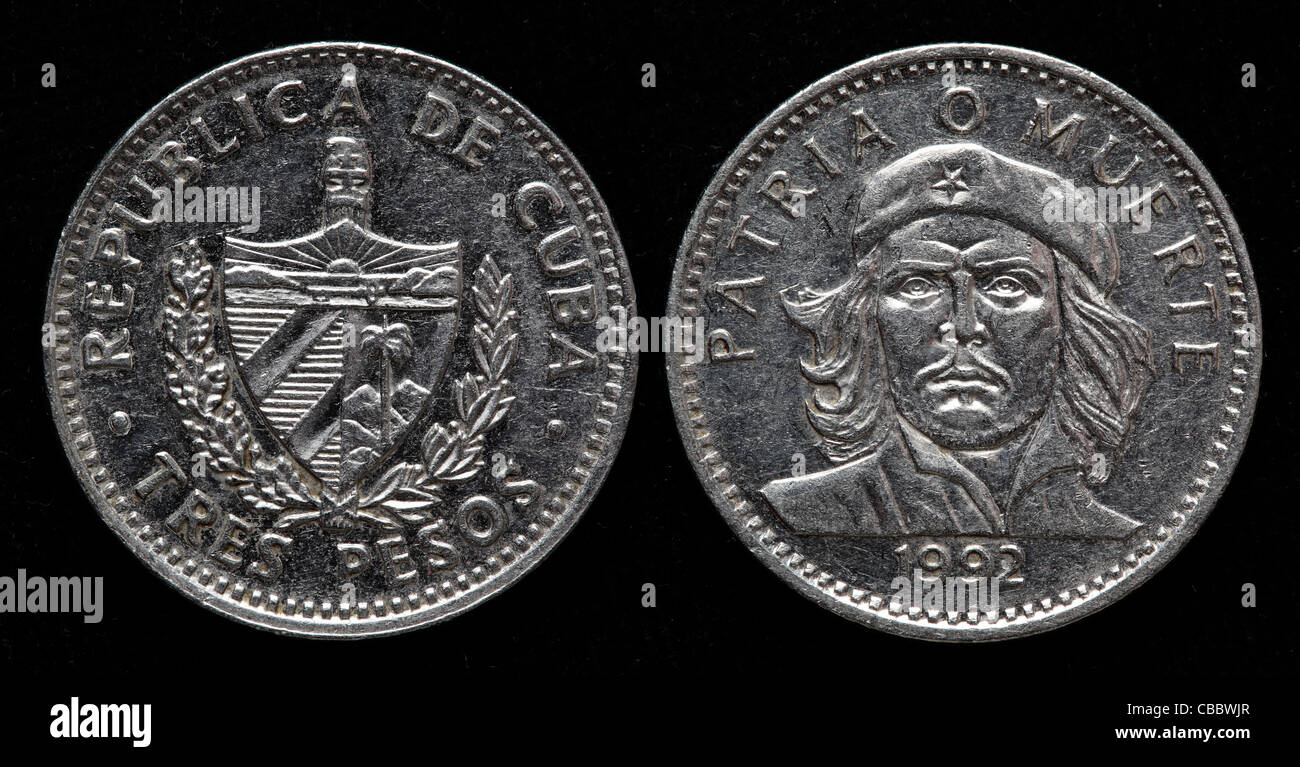 3 pesos coin, Cuba, 1992 Stock Photo - Alamy