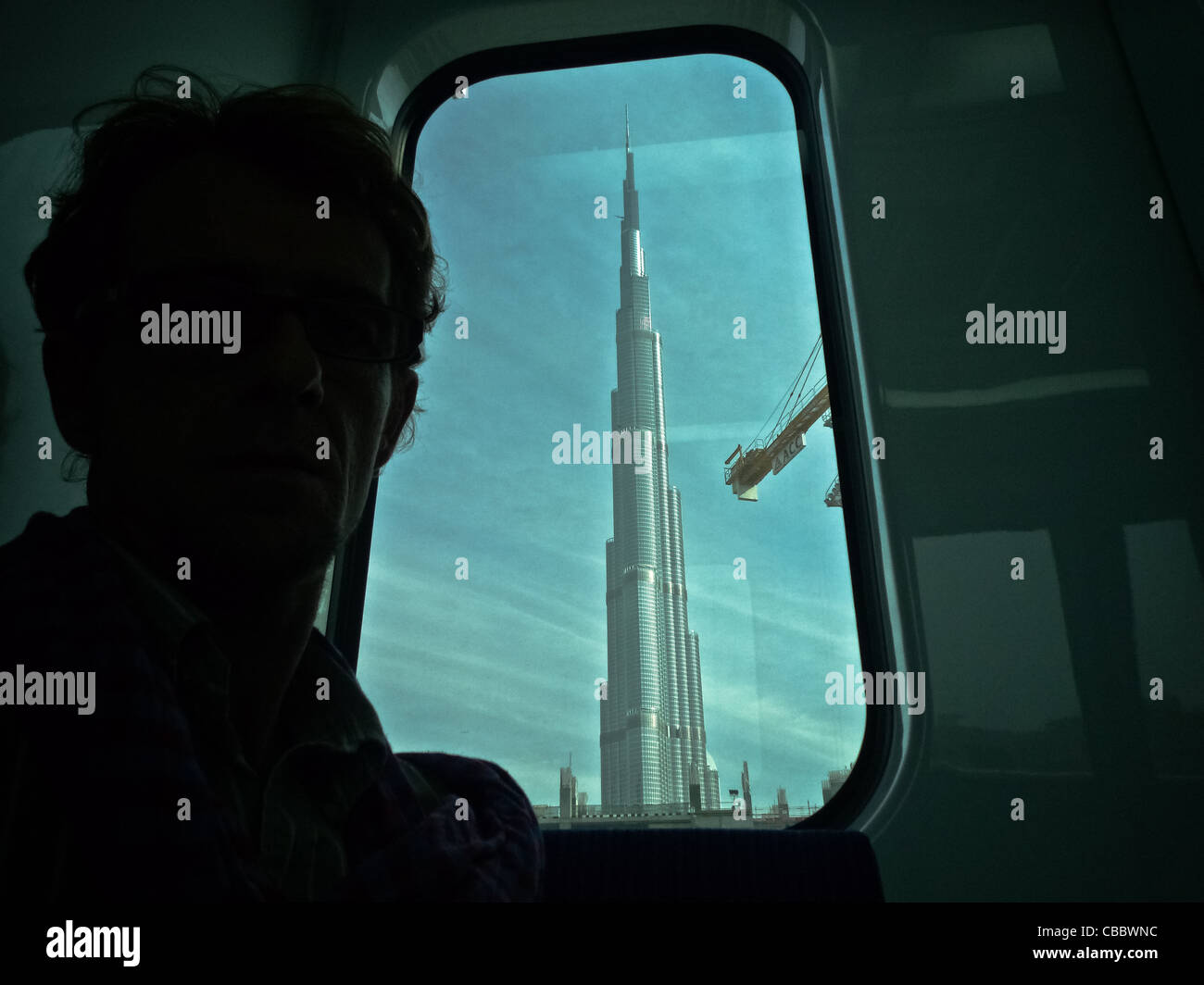 View from Window, View from the Dubai Metro the Burj Khalifa, the ...