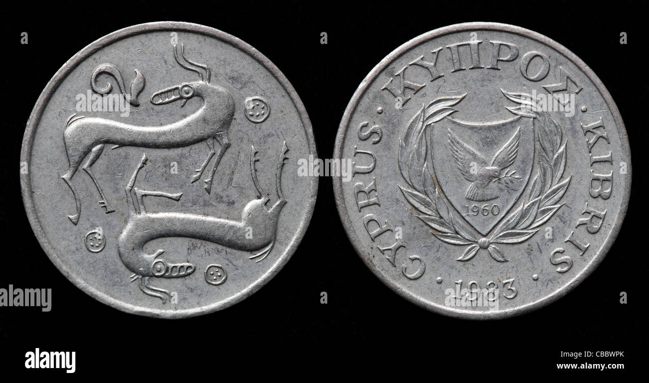 2 cents coin, Cyprus, 1983 Stock Photo - Alamy