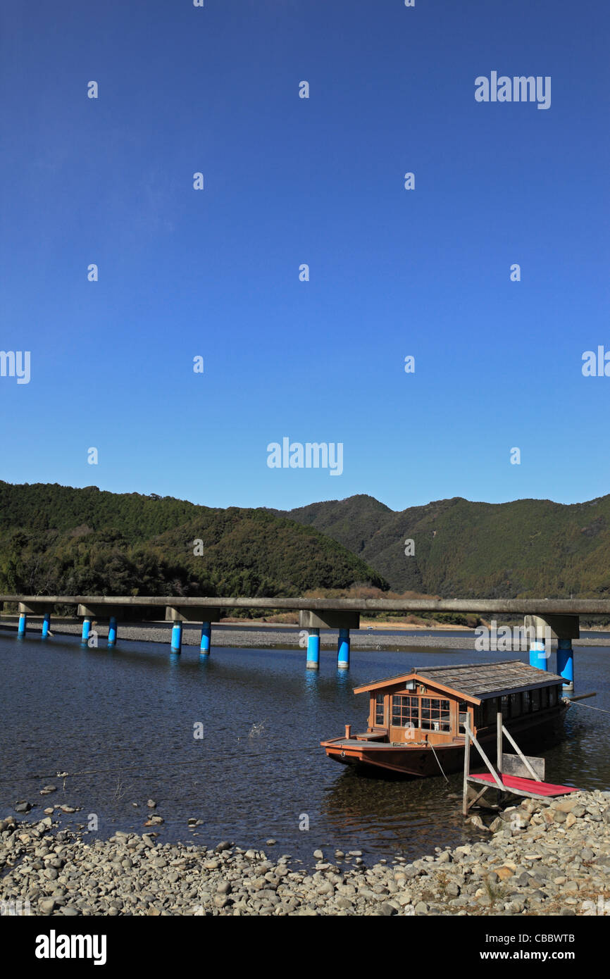 Shimanto River and Imanari Bridge, Shimanto, Kochi, Japan Stock Photo ...