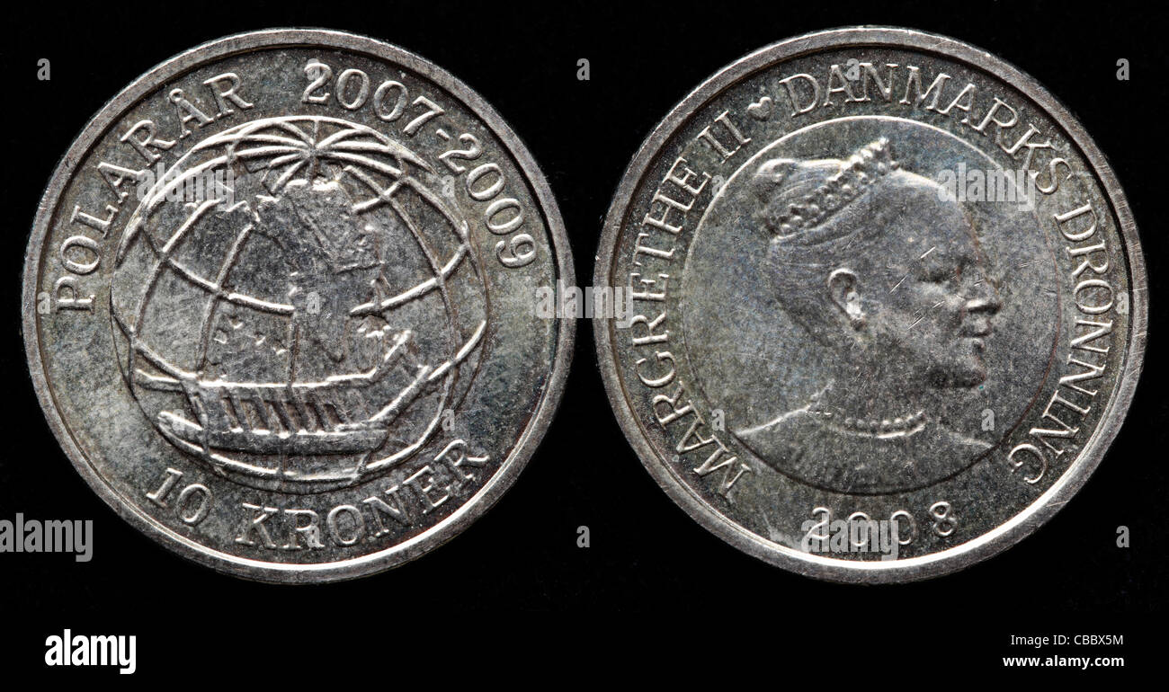10 Kroner coin, Denmark, 2008 Stock Photo - Alamy