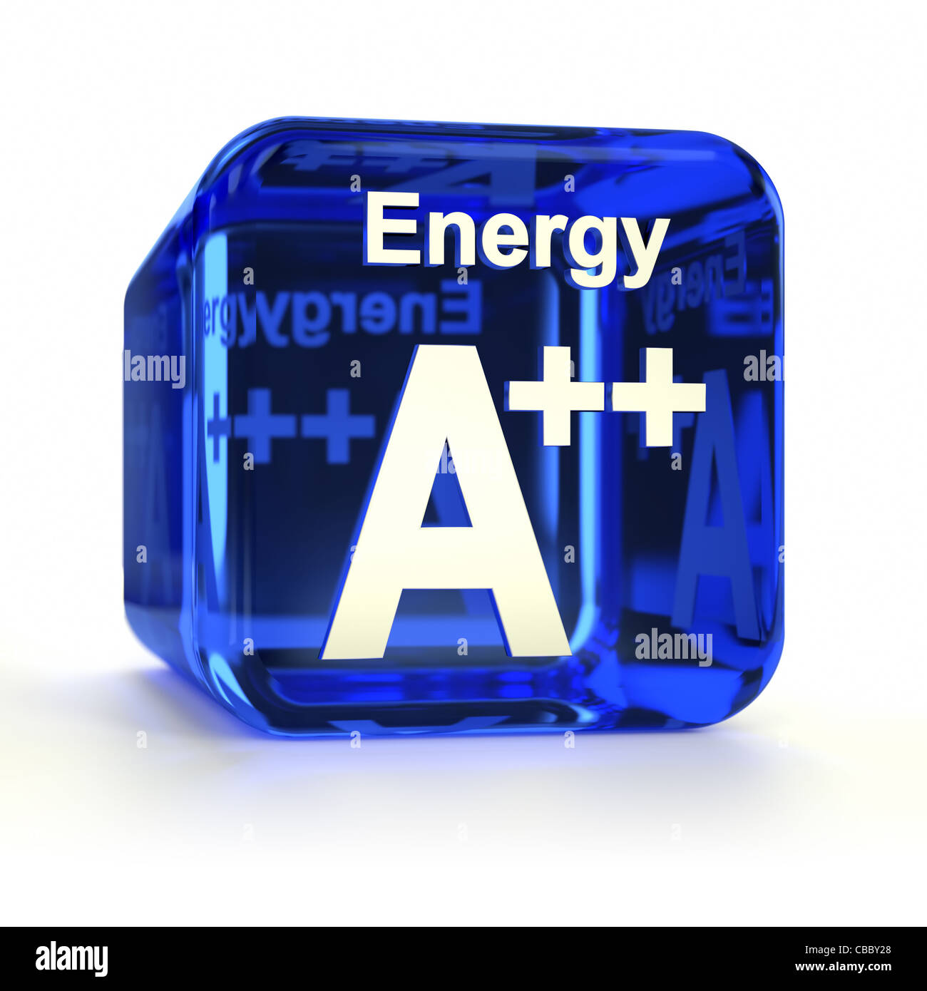 Blue energy efficiency rating A++ computer icon. Part of an icon set ...