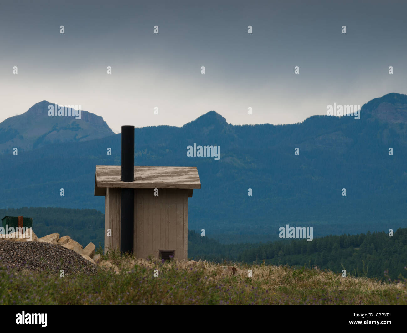 Public restrooms at the Echo Canyon Reservoir, Colorado Stock Photo - Alamy