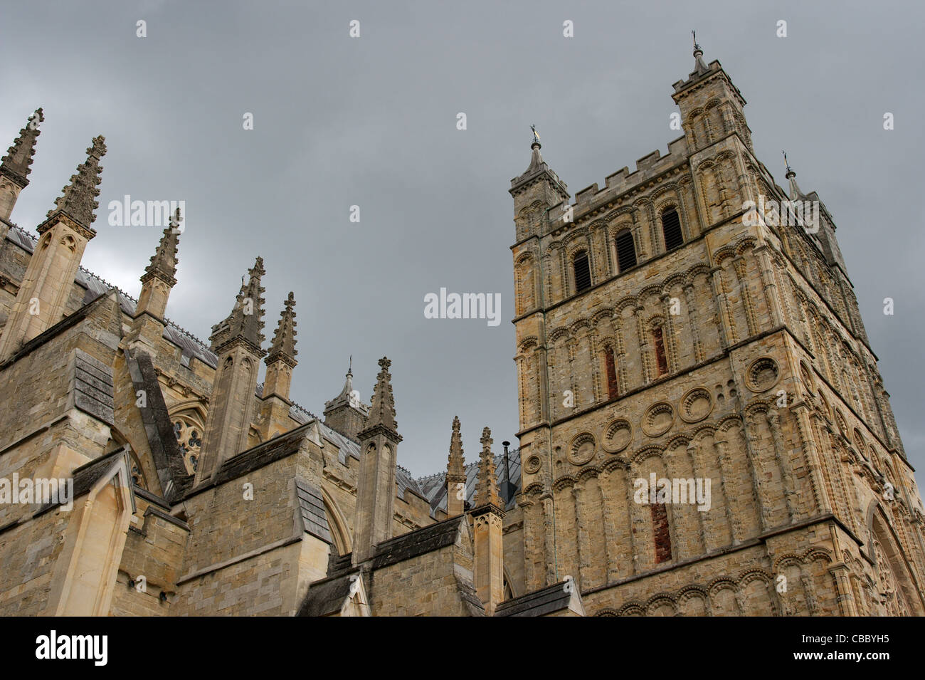 Old medieval cathedral in Exeter, UK Stock Photo - Alamy
