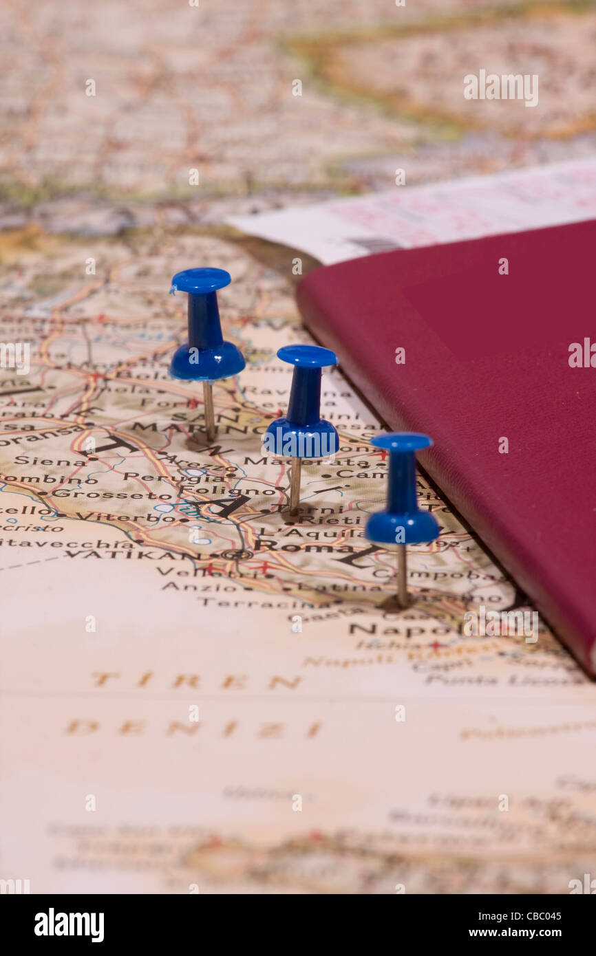 map and pin Stock Photo - Alamy