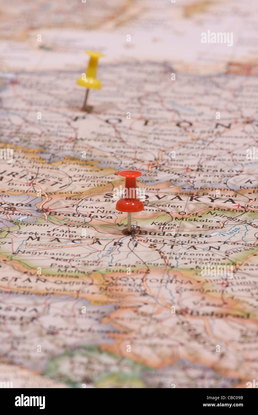 map and pin Stock Photo - Alamy