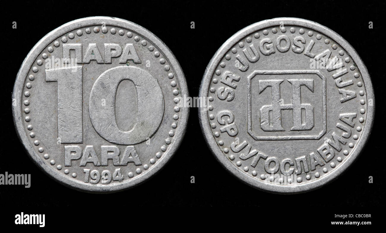 10 Para coin, Yugoslavia, 1994 Stock Photo - Alamy
