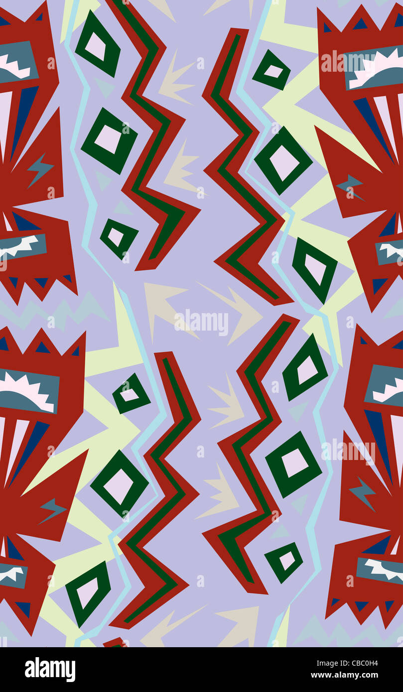 Jagged colorful shapes in a seamless background pattern Stock Photo - Alamy