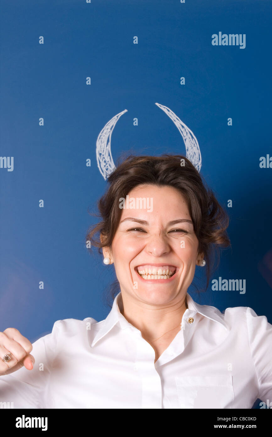 Horned demon evil horns hi-res stock photography and images - Alamy