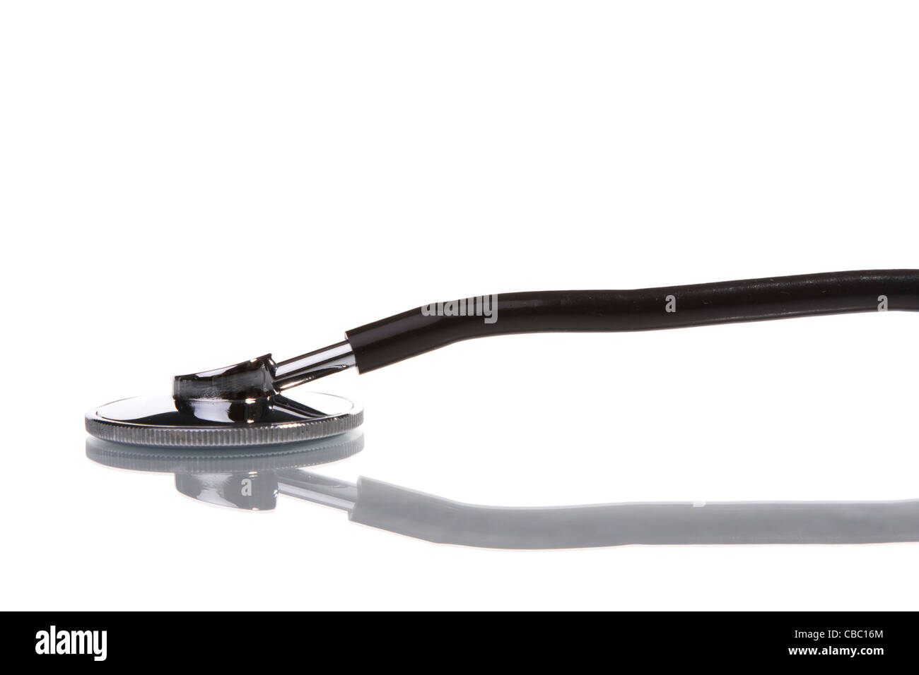 stethoscope (isolated on white with reflection Stock Photo - Alamy
