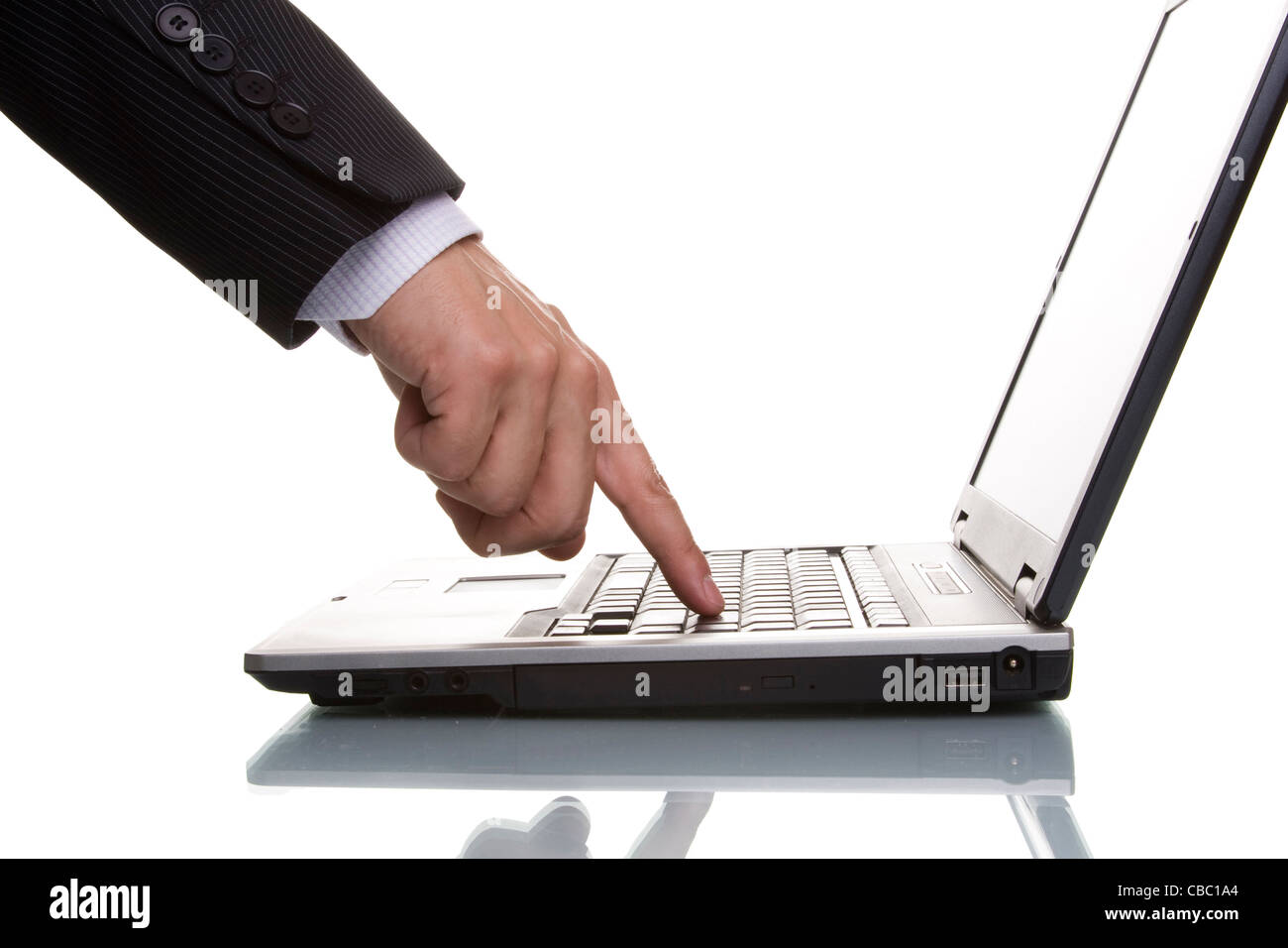 Pressing a laptop key hi-res stock photography and images - Alamy