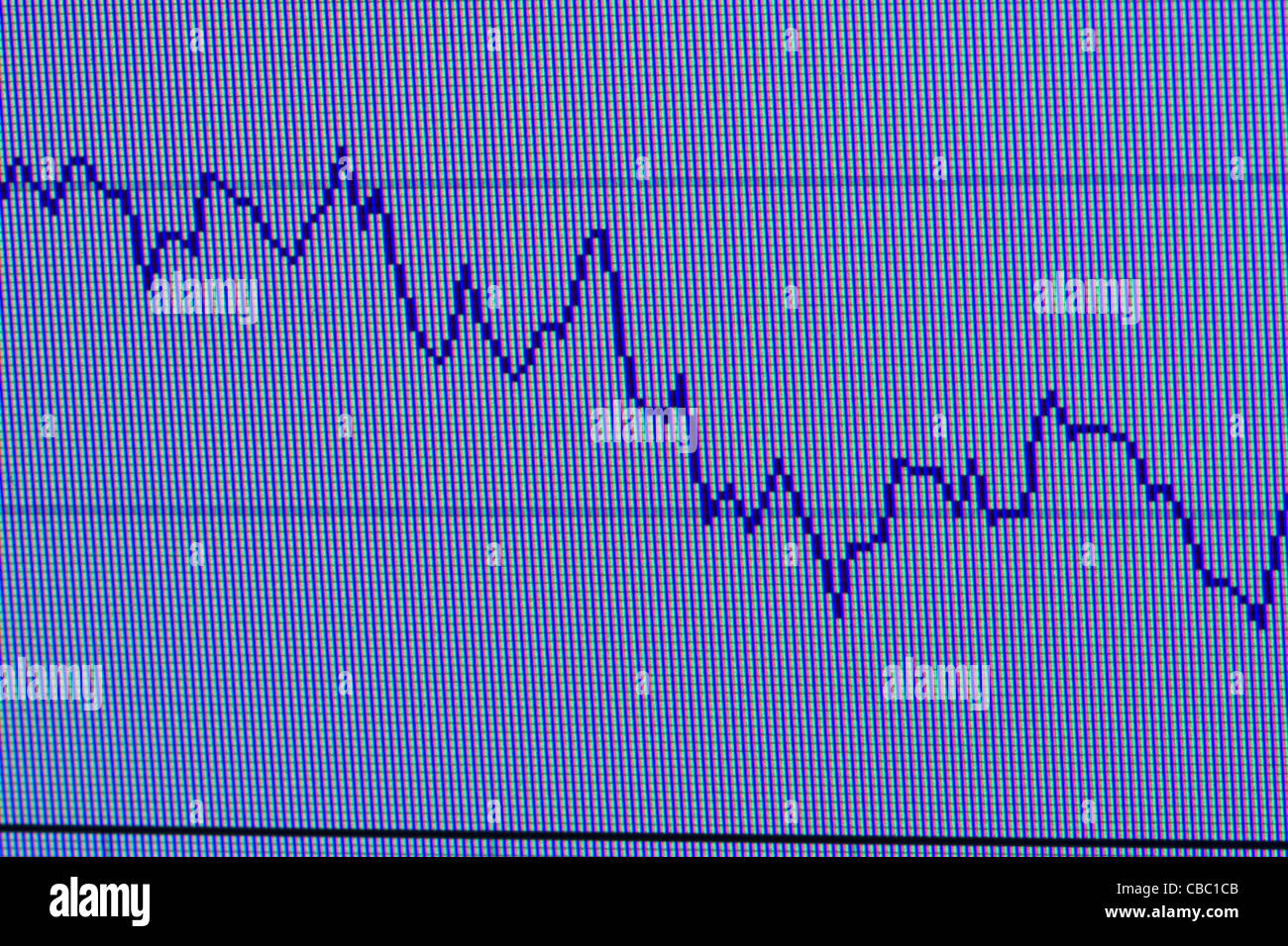 Data charts on the computer lcd monitor (selective and soft focus Stock ...