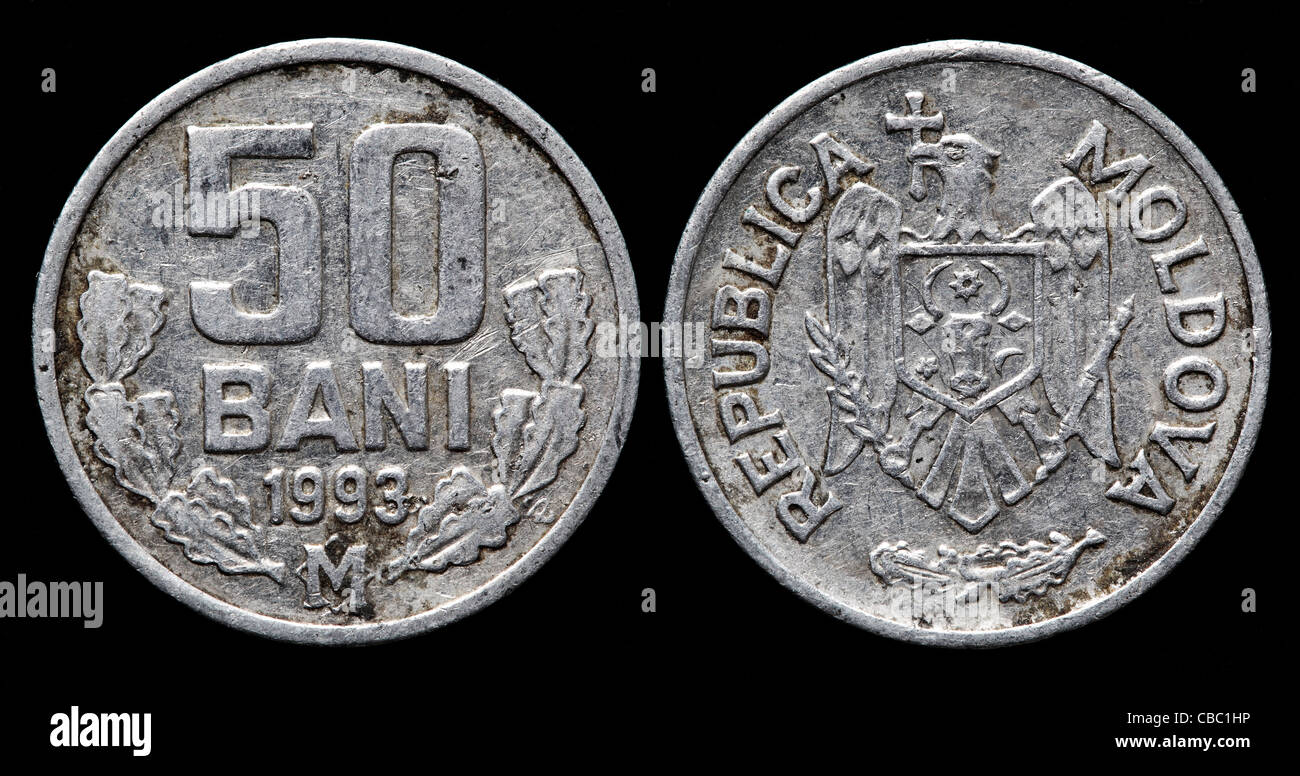 50 Bani coin, Moldova, 1992 Stock Photo - Alamy