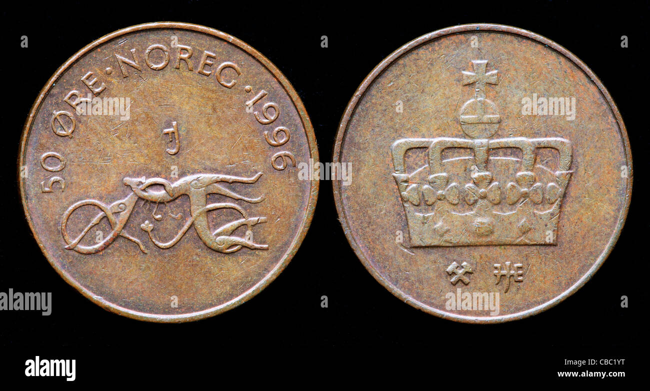 Bronze 50 øre coin hi-res stock photography and images - Alamy